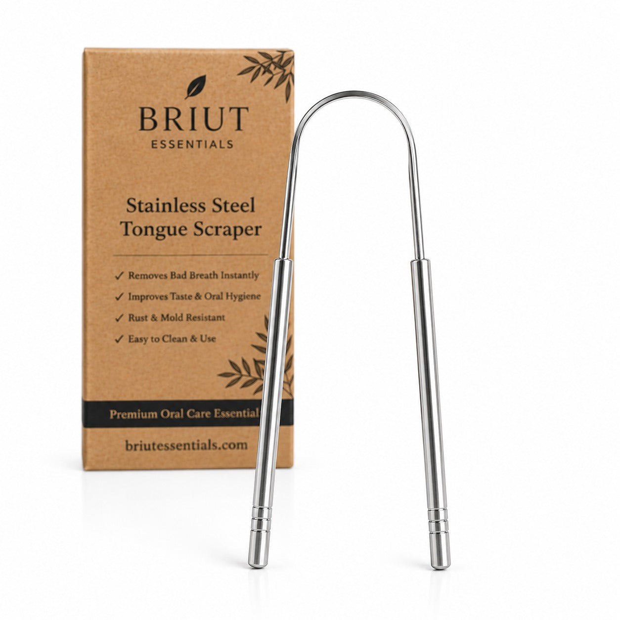 PureSteel Tongue Scraper – Briut Essentials